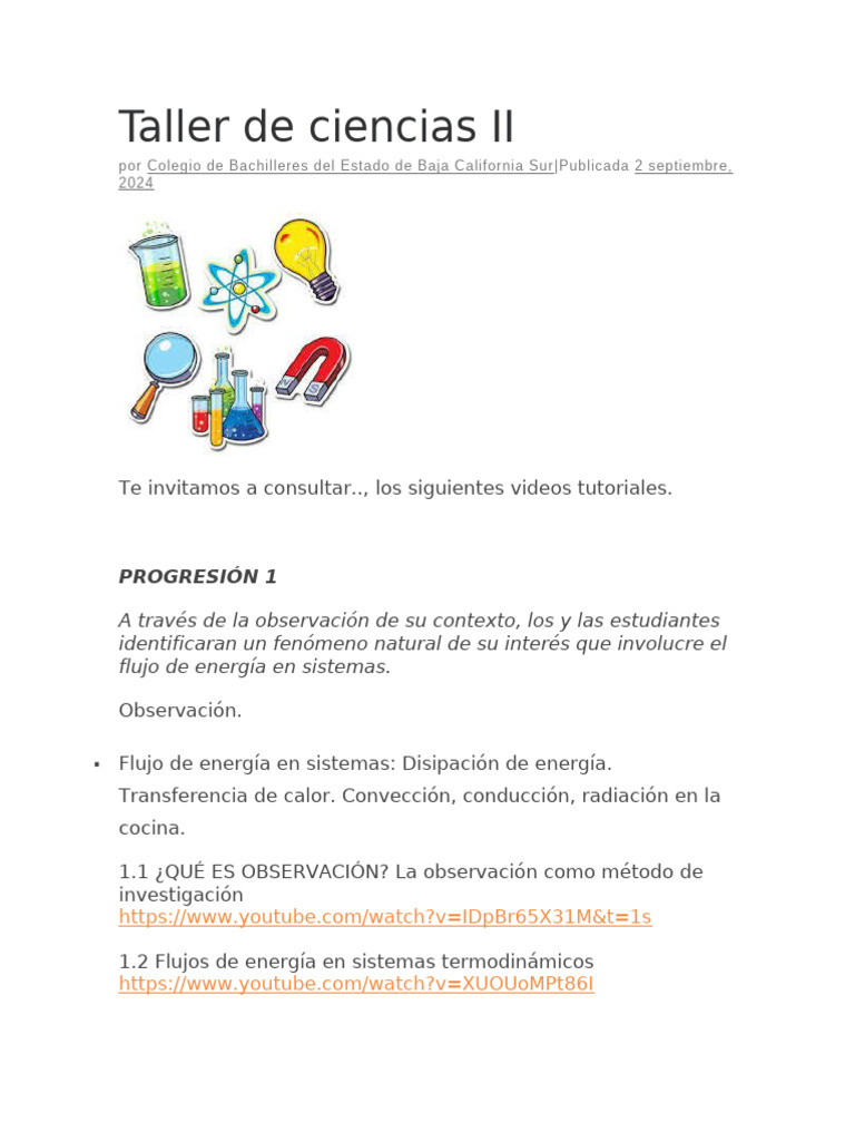 Recursos para Taller de Ciencias 2 | PDF