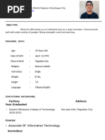 Resume Working Student Jollibee | PDF | Teachers | Learning