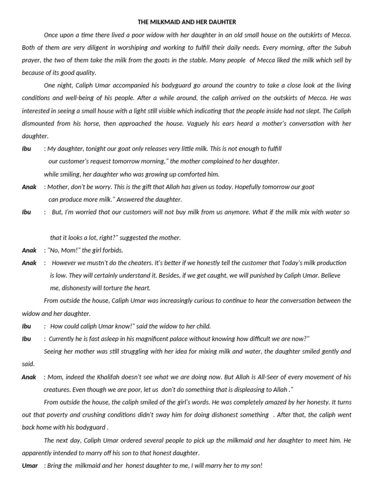 English - The Milkmaid | PDF