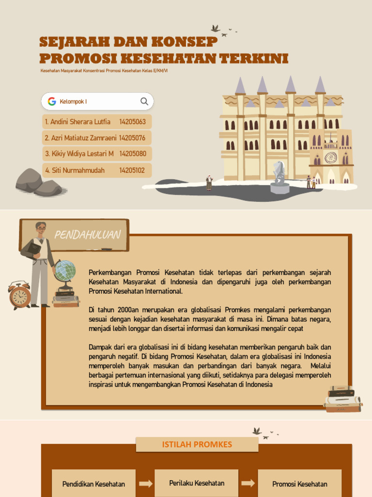 Pertemuan 2 Kel 1 Sejarah Dan Konsep Promkes Terkini | PDF