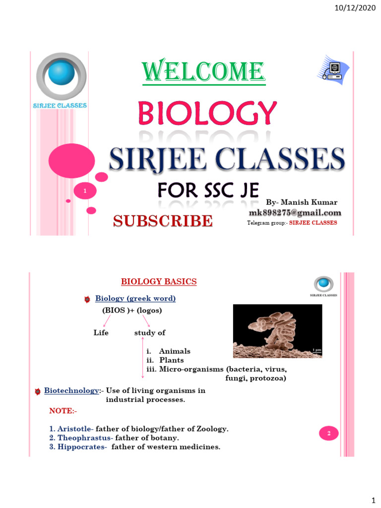 SSC Biology Notes for Exam Preparation | PDF | Carbohydrates | Science ...