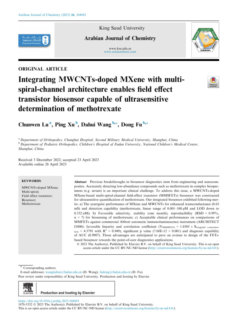 Integrating MWCNTs-doped MXene With Multispiral - Channel Architecture ...