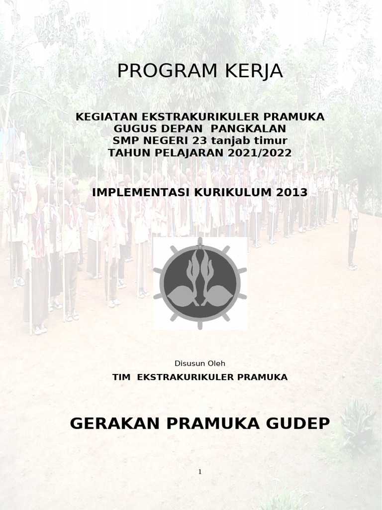 Program Kerja Pramuka | PDF