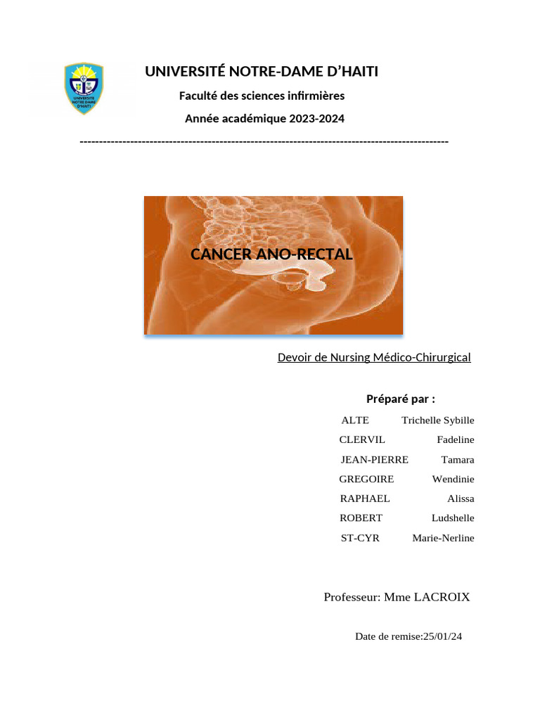 Cancer Ano Rectal | PDF