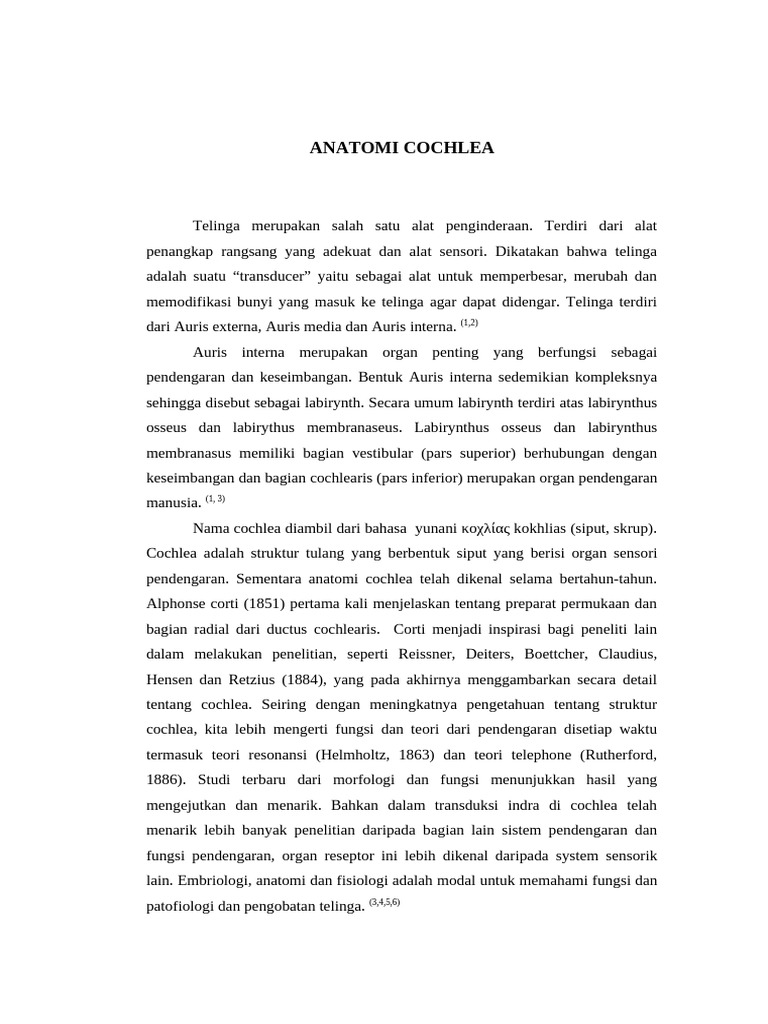 Anatomi Cochlea-1 | PDF
