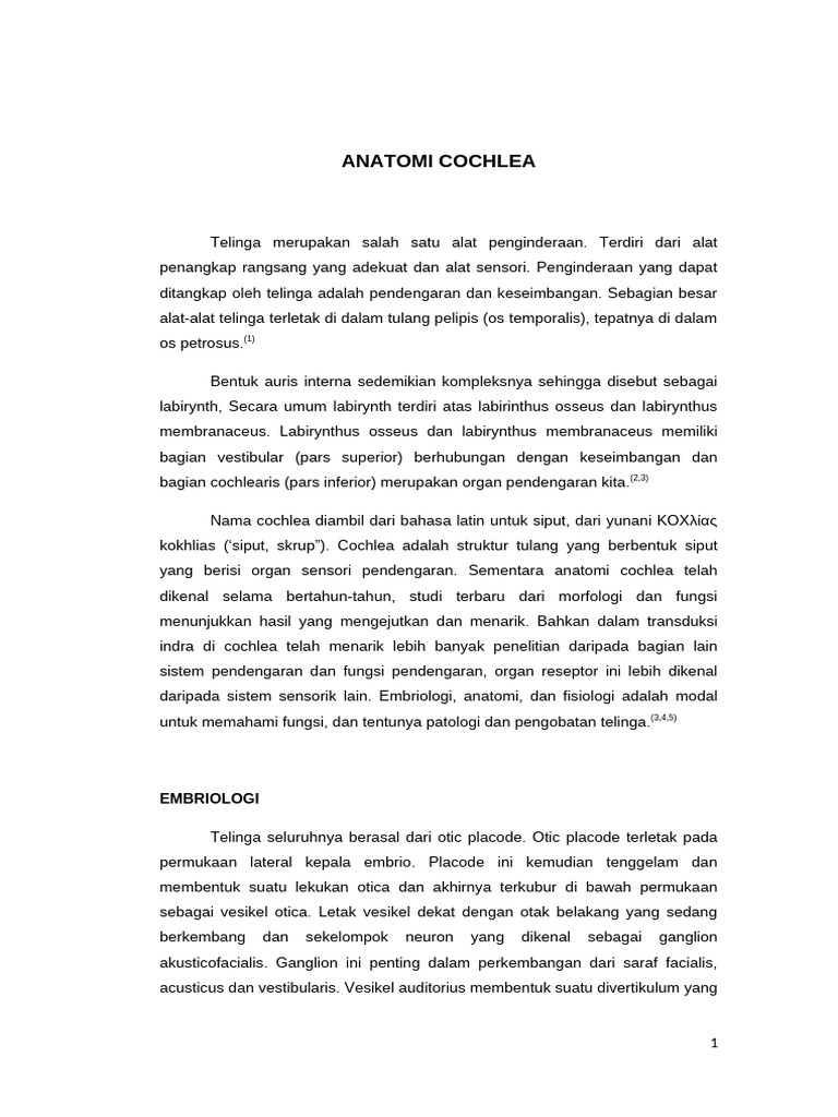 Anatomi Koklea | PDF