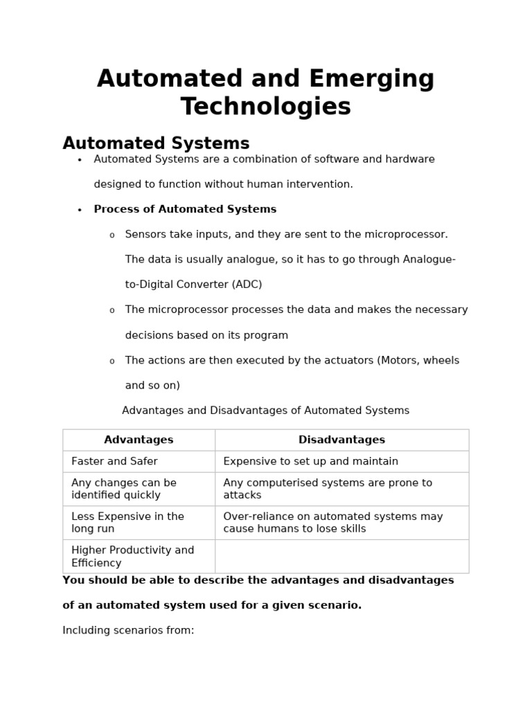Chapter 6 Automated and Emerging Technologies | PDF