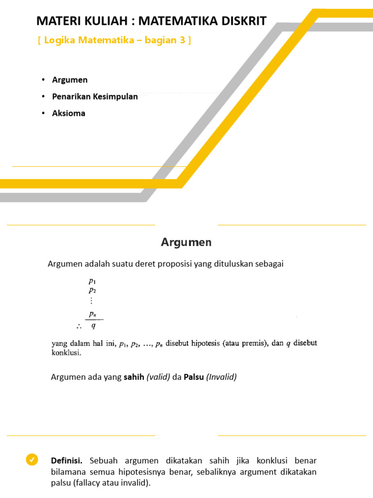 Matematika Diskrit LOGIKA MATEMATIKA (Bagian 3) | PDF