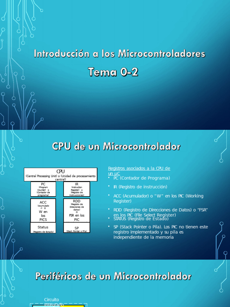 Tema 1-Introduccion A Los Microcontroladores | PDF