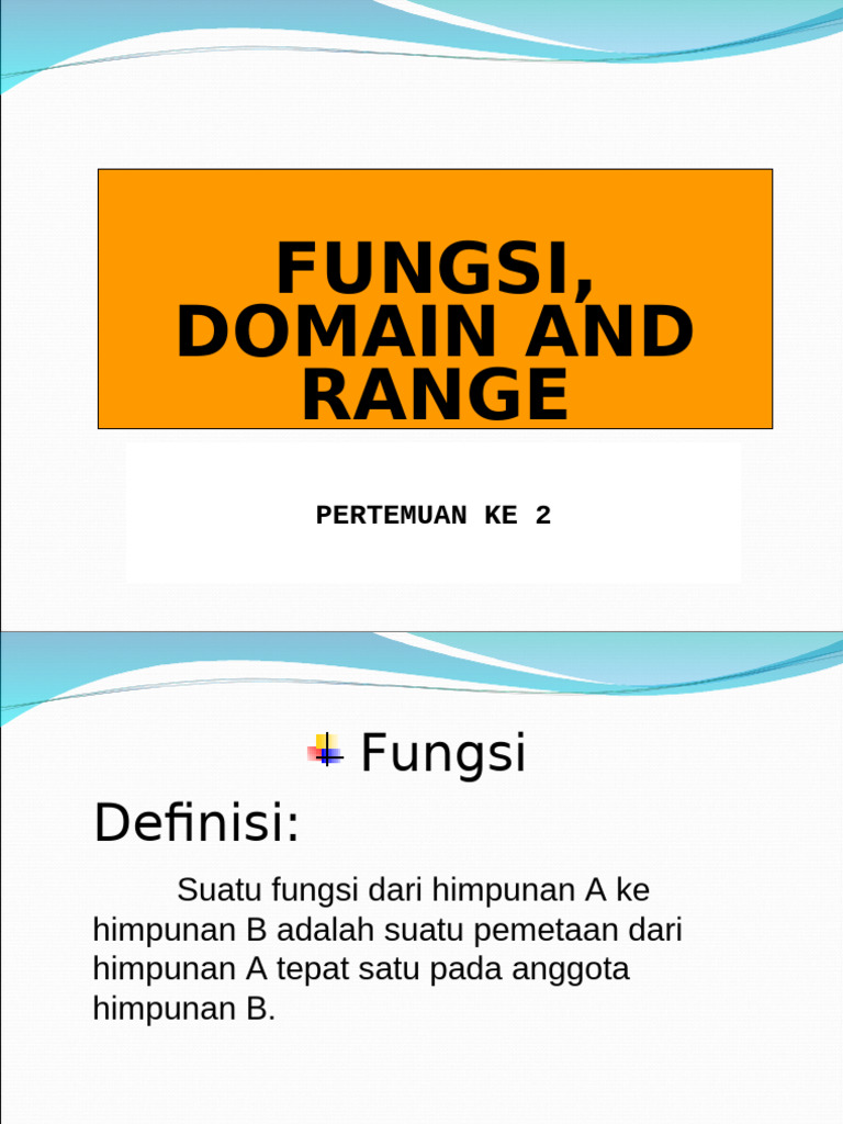 Fungsi, Domain Dan Range | PDF