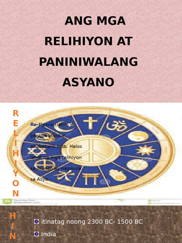 Relihiyon at Paniniwalang Asyano | PDF