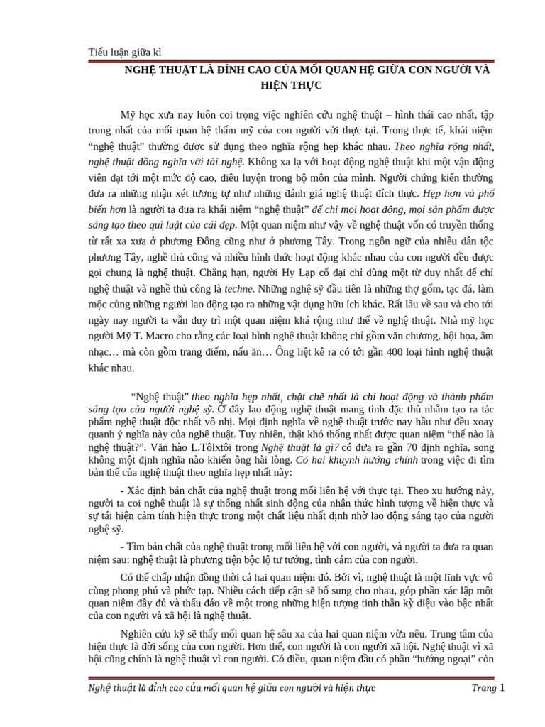 (123doc) - Tieu-Luan-My-Hoc-Nghe-Thuat-La-Dinh-Cao-Cua-Moi-Quan-He-Giua-Con-Nguoi-Va-Hien-Thuc | PDF