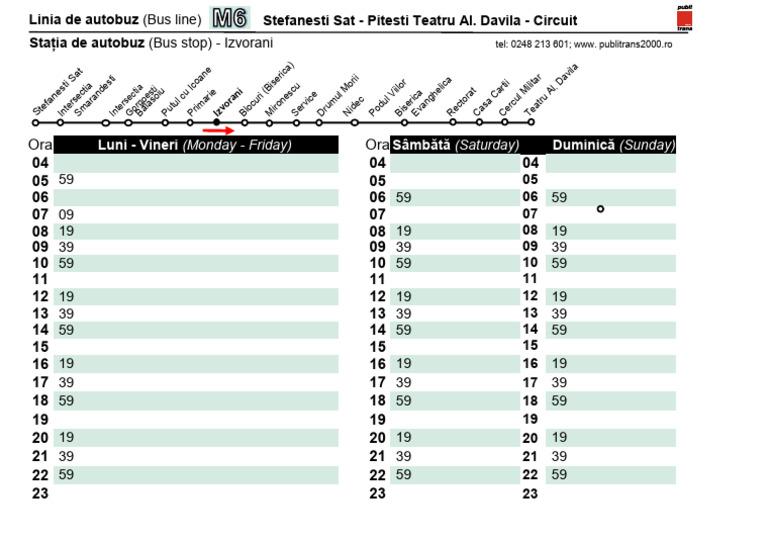 Linia 6 Izvorani | PDF