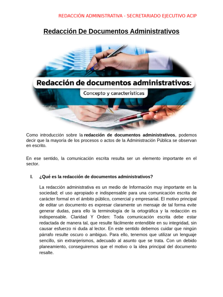 Redacción de Documentos Administrativos | PDF