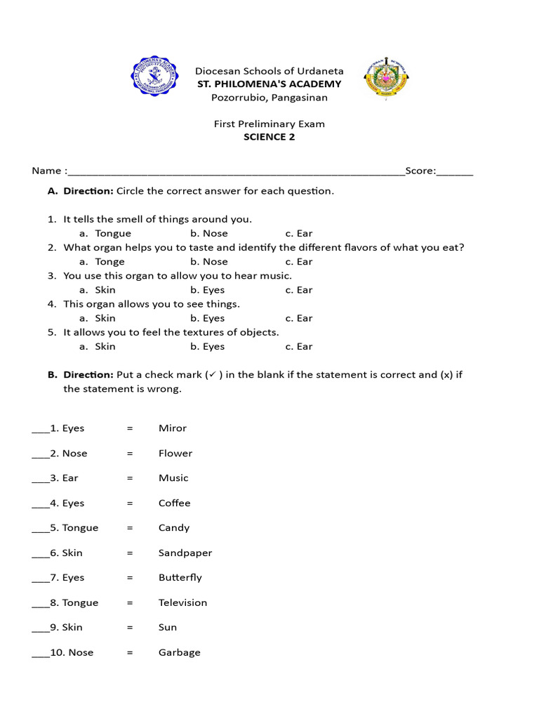 Science 2 exam | PDF