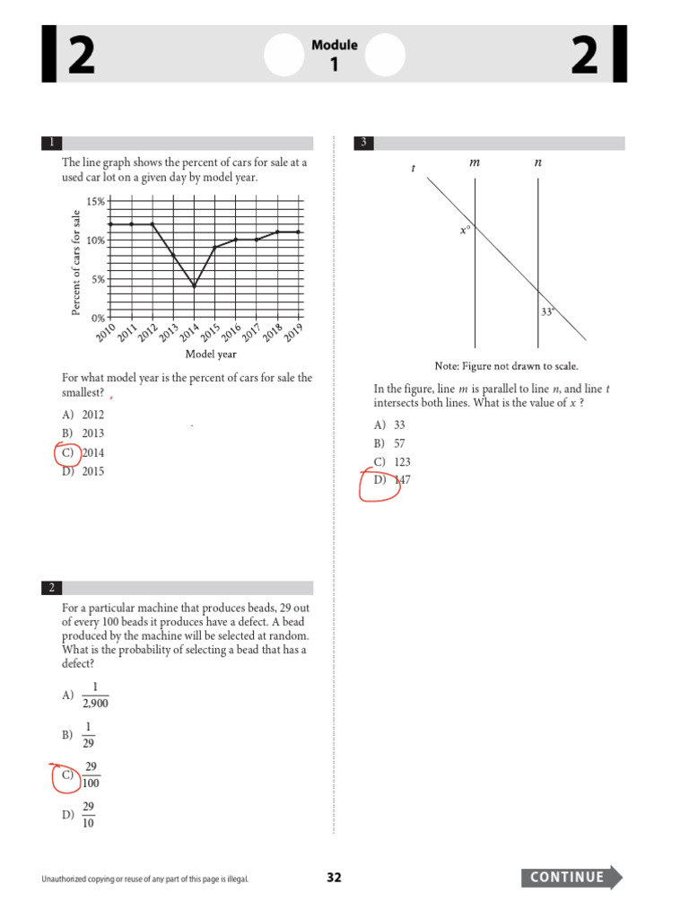 Digital Sat Test 2 | PDF