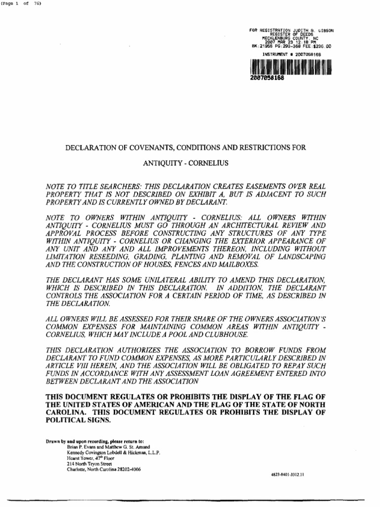 Antiquity Declaration With Amendments Reduced | PDF
