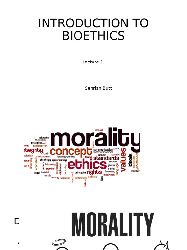 Lec 2 Introduction To Bioethics SB | PDF | Utilitarianism | Morality
