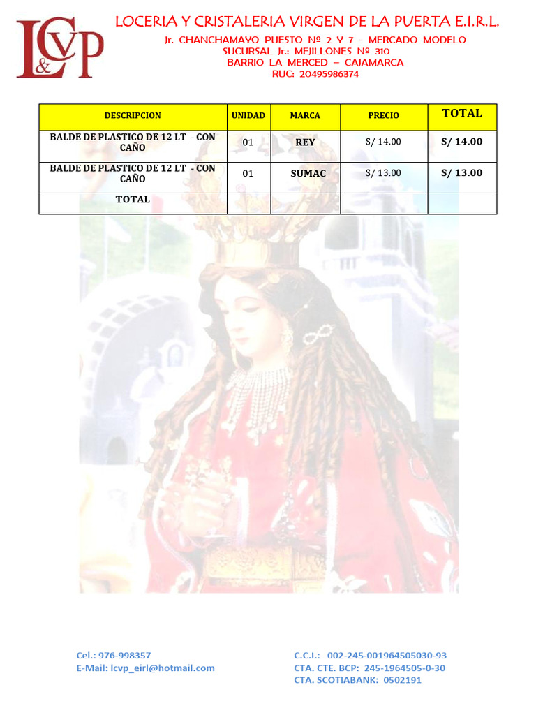 BALDE-1 LITROS | PDF