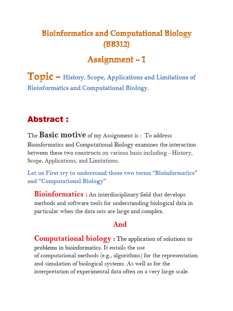 BB312 Assignment 1 | PDF