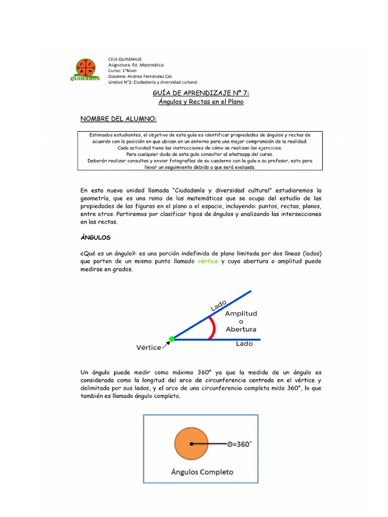 Clasificacion de Angulos | PDF