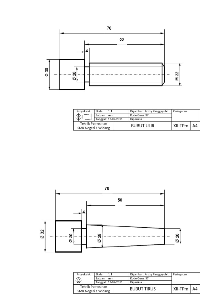 Jobsheet (Bubut Komplek-XII) | PDF