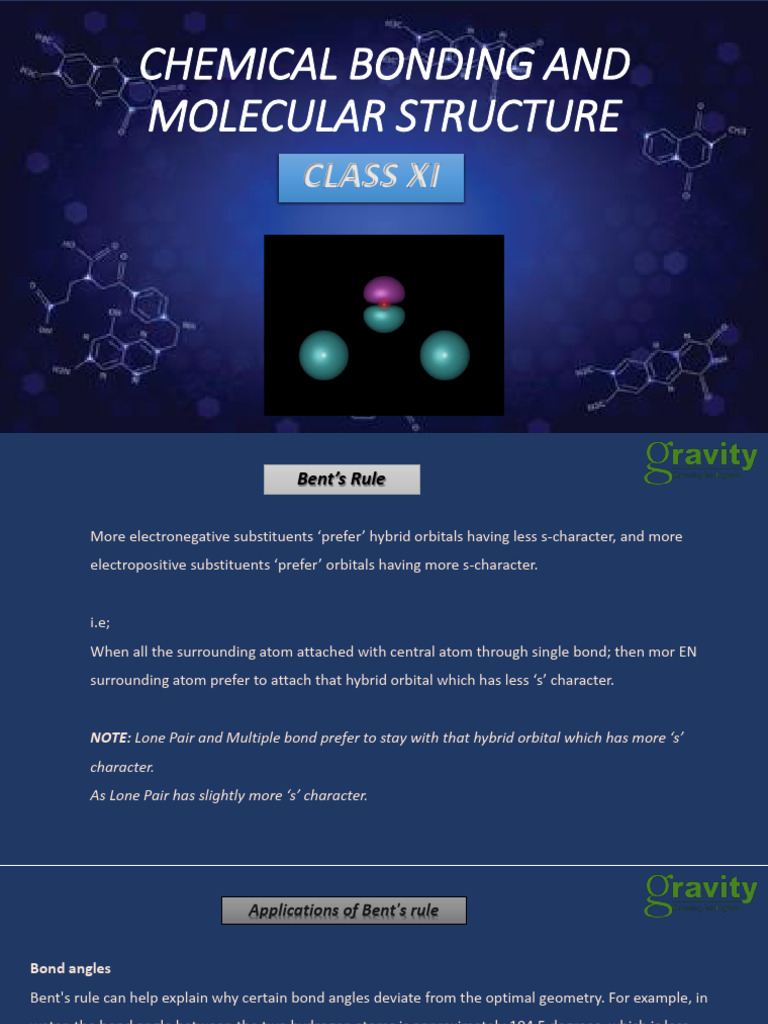 Chemical Bonding Class XI .3 | PDF
