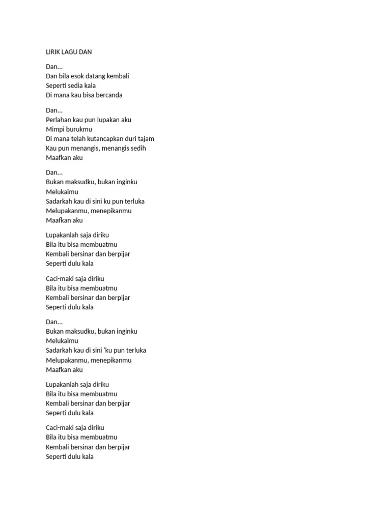 Lirik Lagu | PDF