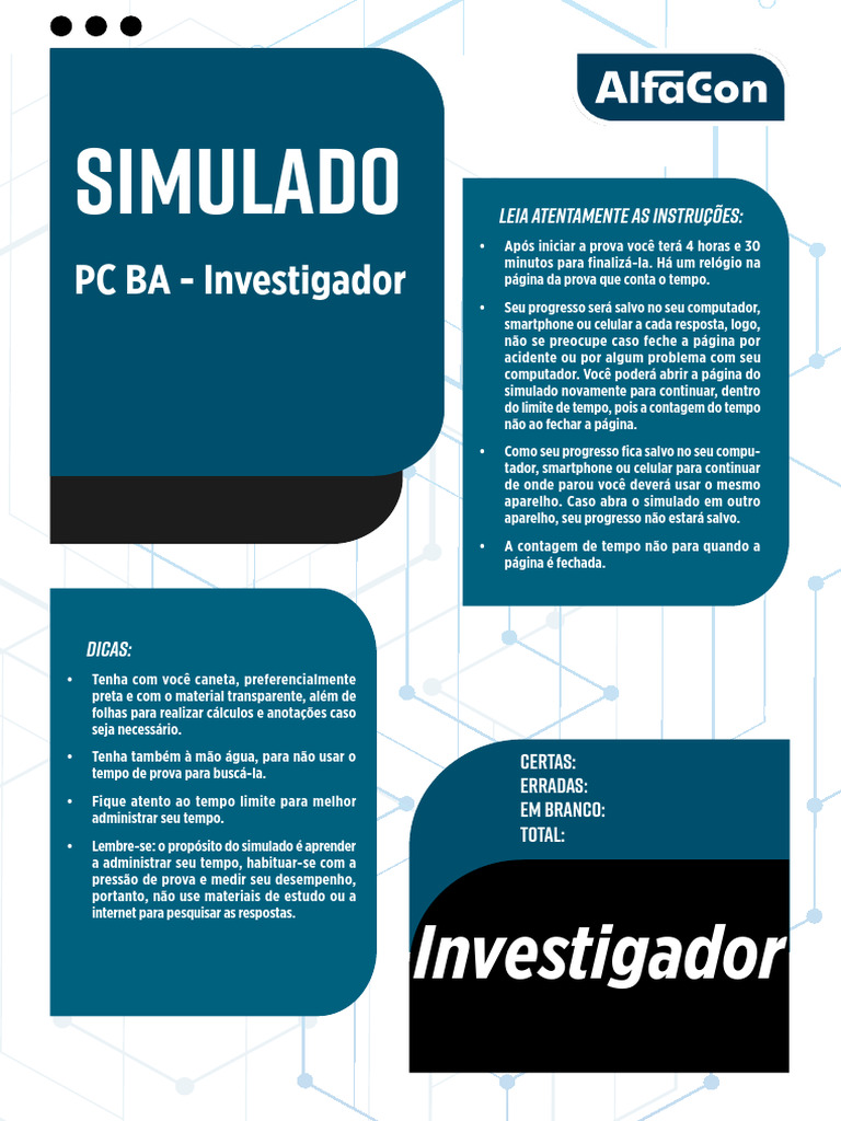 Prova PC Ba Invest-1-18 | PDF