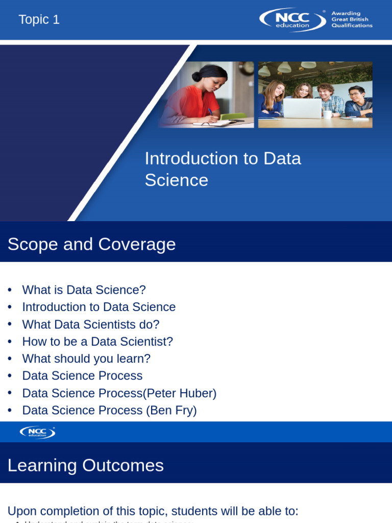 Topic 1 - Introduction To Data Science | PDF