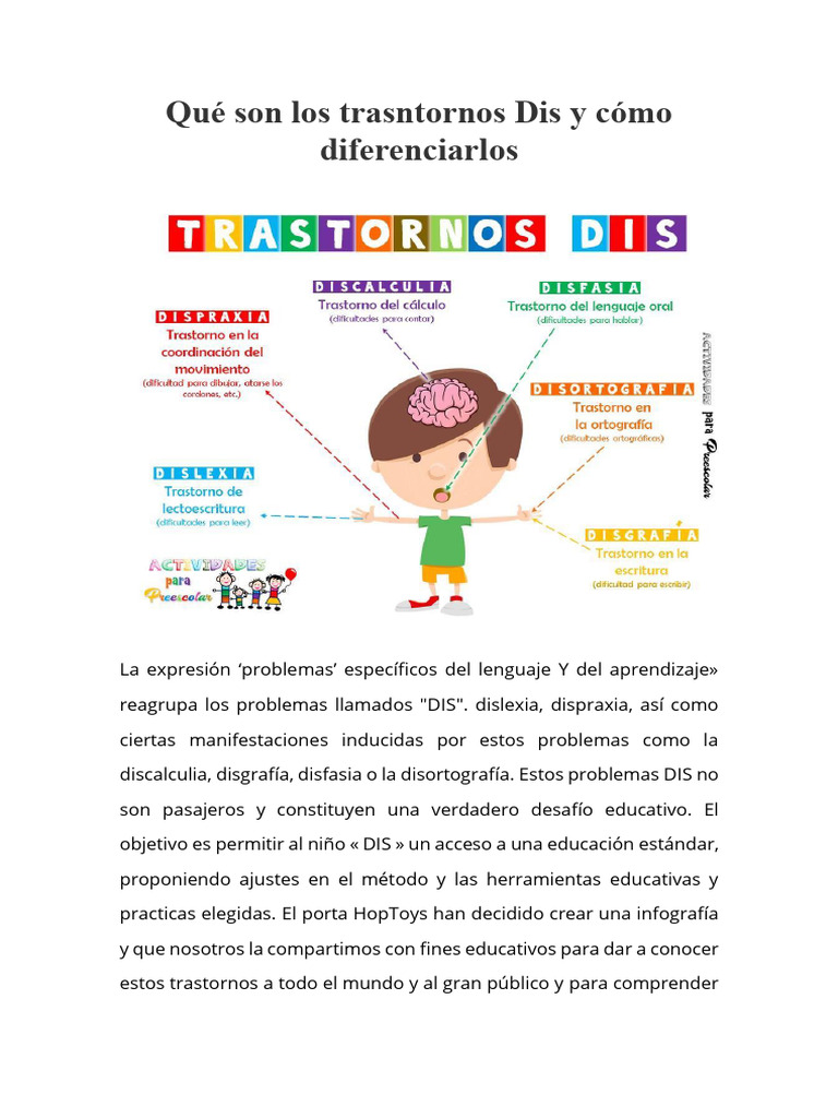 Que Son Los Transtornos Dis y Como Diferenciarlos | PDF