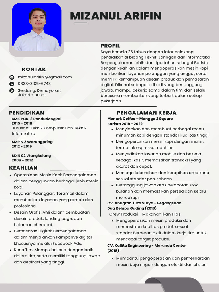 Tentang Saya Mizanul Arifin - 2024 | PDF