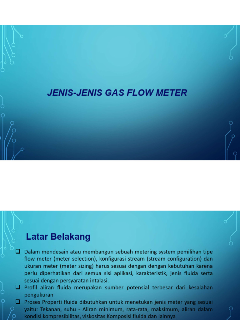 Jenis-Jenis Flow Metering Gas | PDF