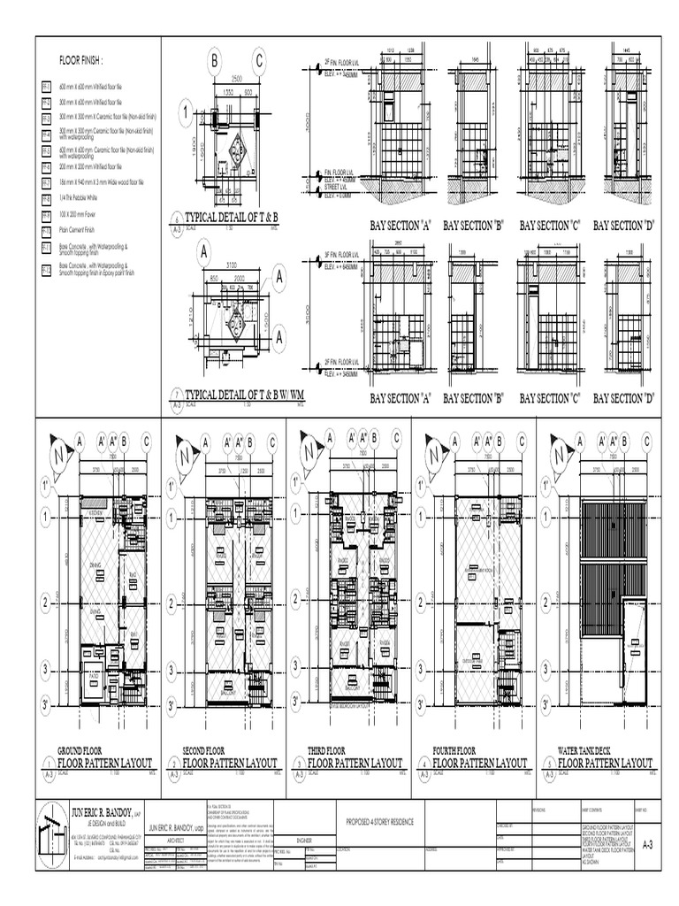 4 Storey Residence | PDF | Architectural Elements | Building Technology