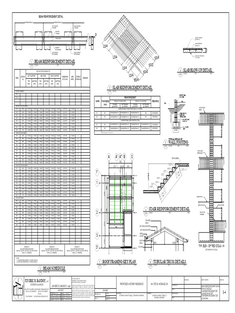 4 Storey Residence | PDF | Civil Engineering | Building Engineering