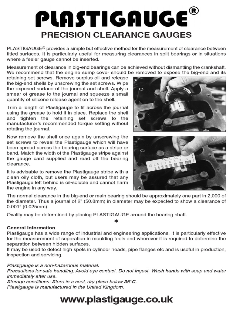 Plastigauge-leaflet-English | PDF