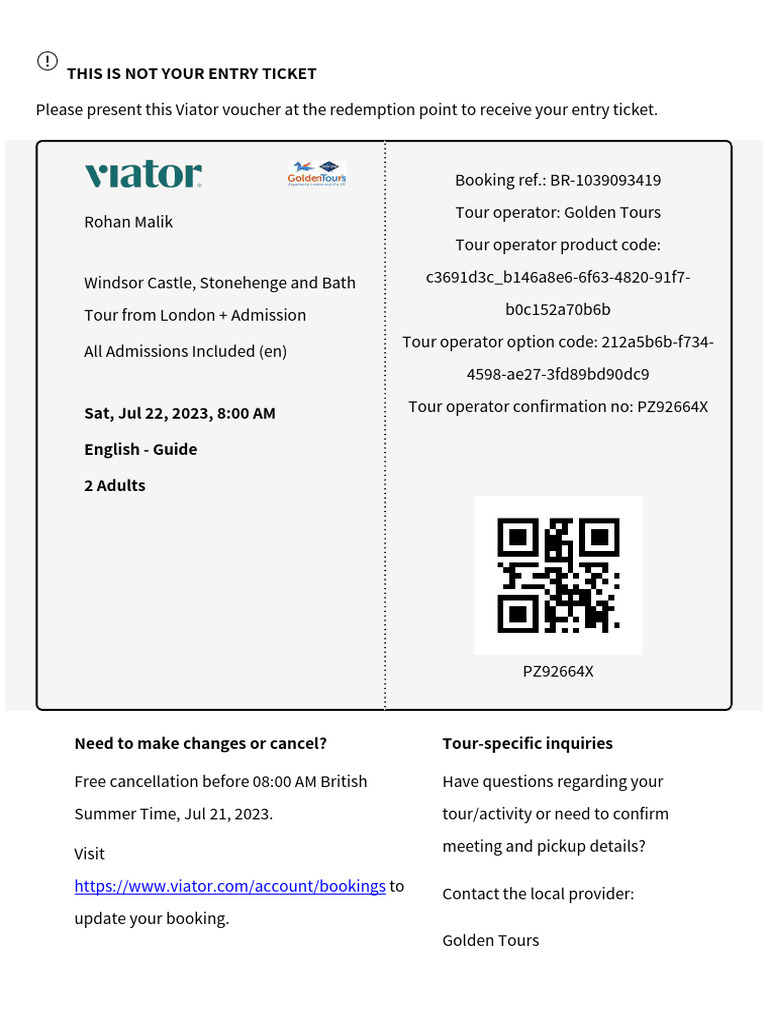 Ticket Viator Rohan Malik BR 1039093419 | PDF