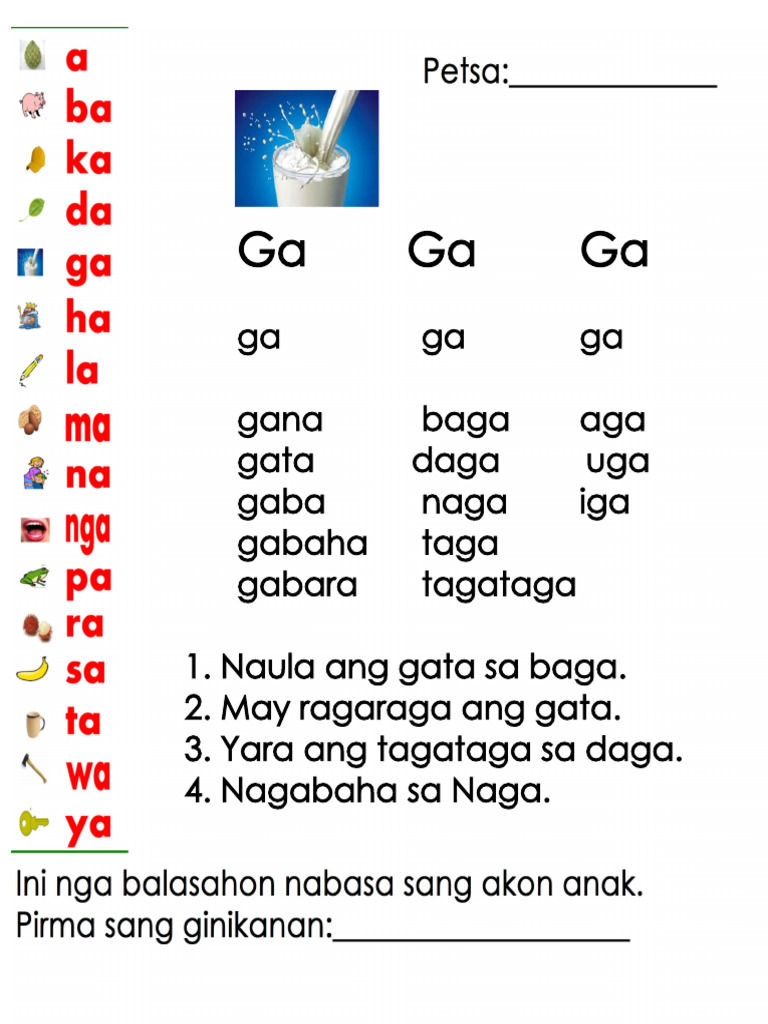 Balasahon Pirma Sang Ginikanan | PDF