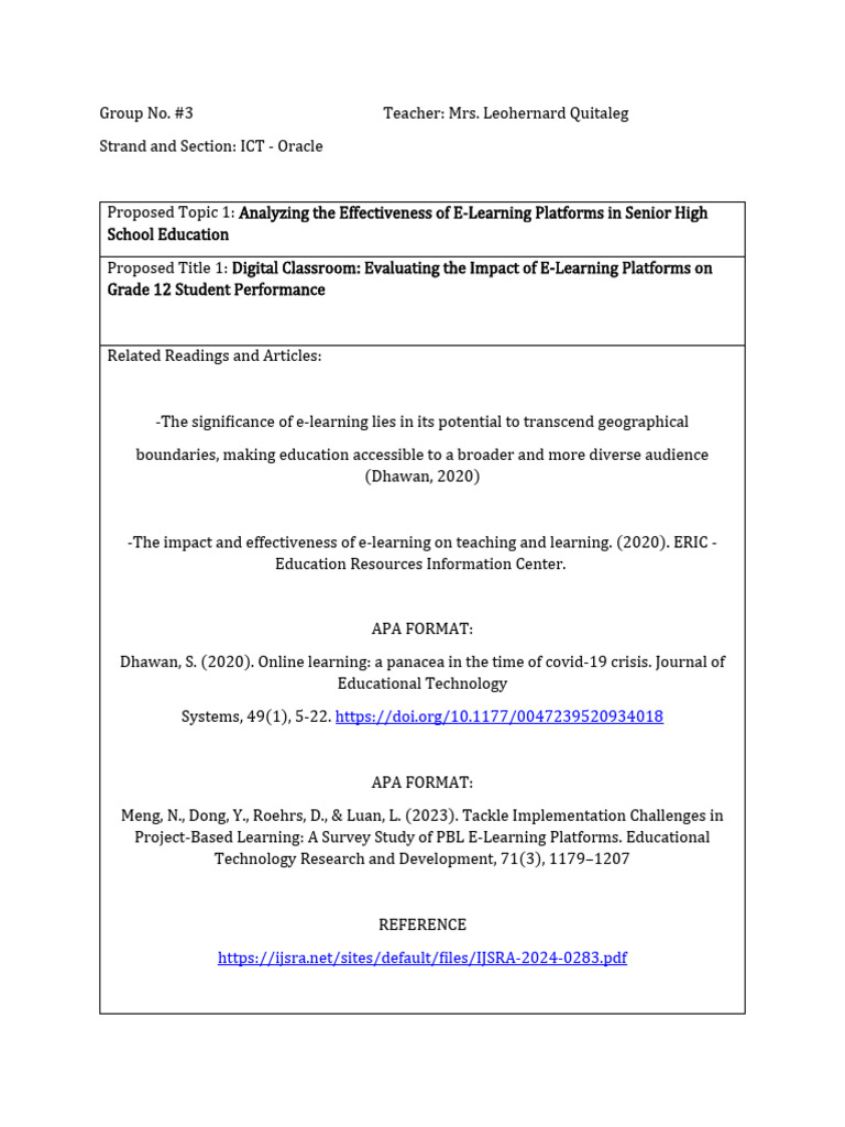 Title Defense Format | PDF