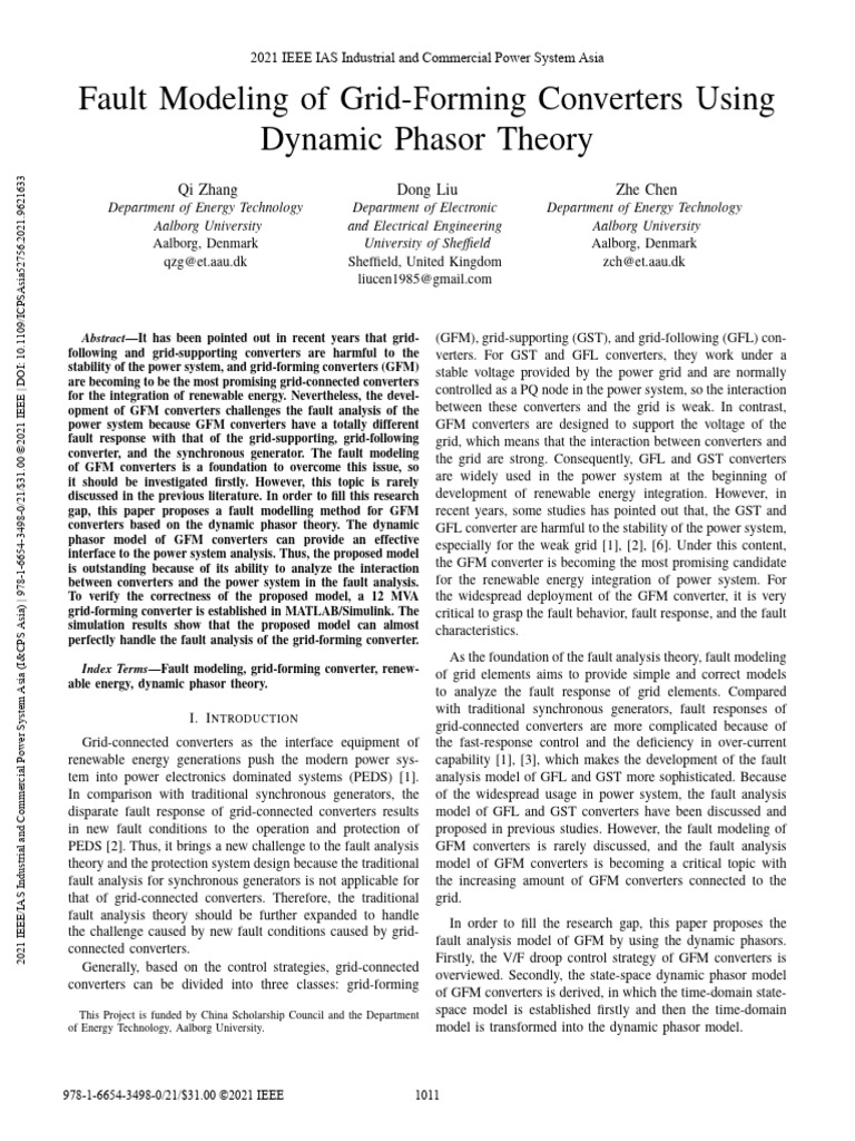 Fault_Modeling_of_Grid-Forming_Converters_Using_Dynamic_Phasor_Theory | PDF