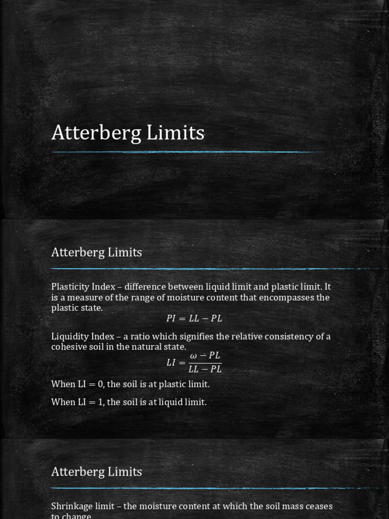 Atterberg Limits | PDF | Earth Sciences | Natural Materials