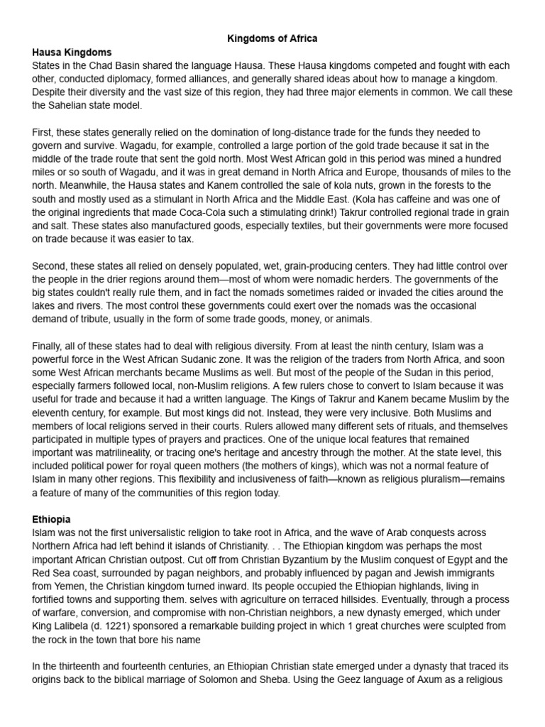 1.5 African Civilizations Reading Updated 2024 | PDF