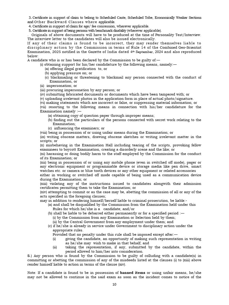 Notification-UPSC-CGS-2025-10 | PDF