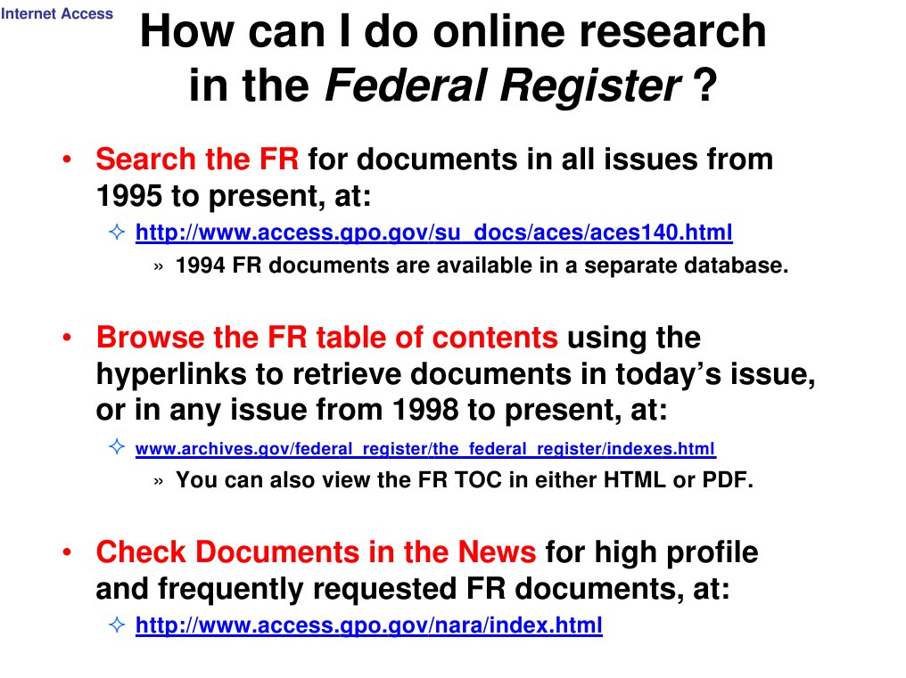 Tutorial 090 | PDF | Federal Register | Rulemaking