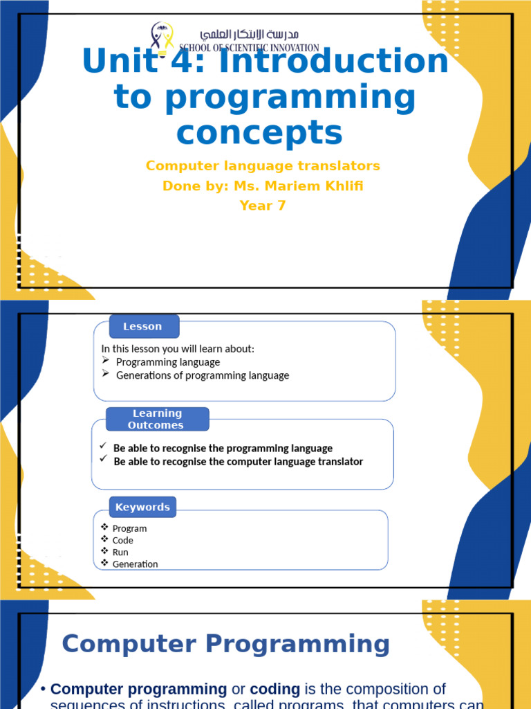 Introduction to Programming Concepts | PDF | Computer Programming | Computers