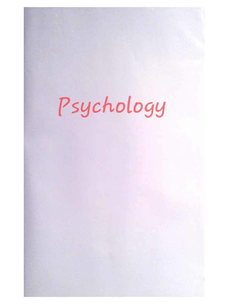 Psychology Class Room Notes Pdf 5002