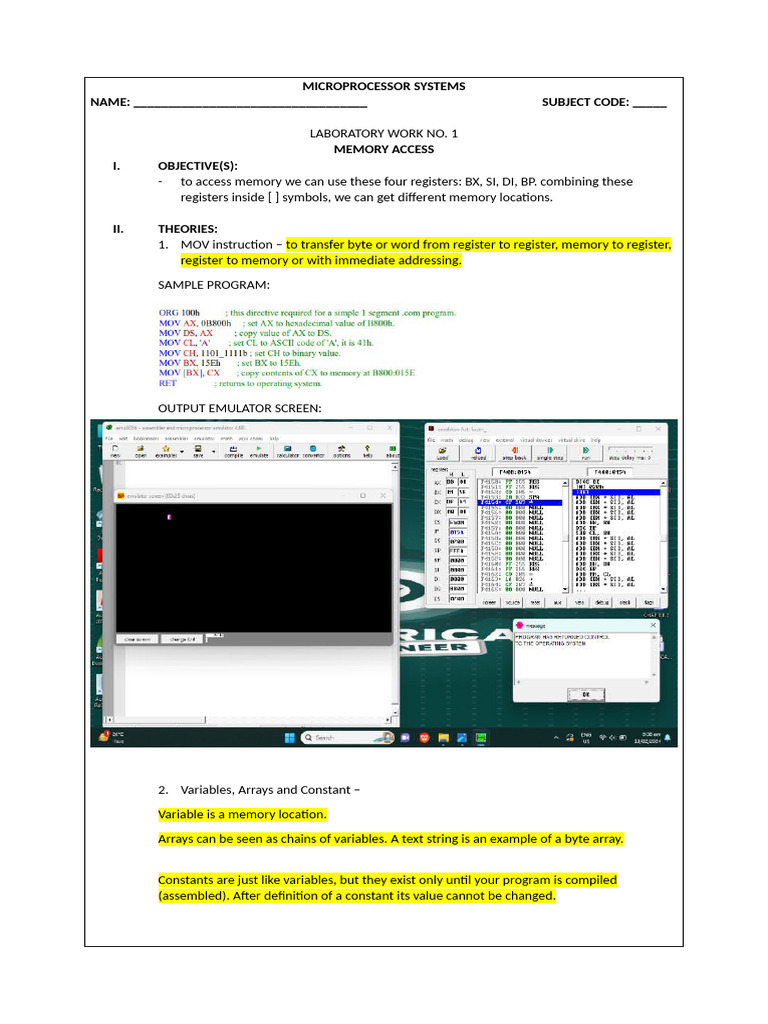 Labwork1 - Memory Access | PDF