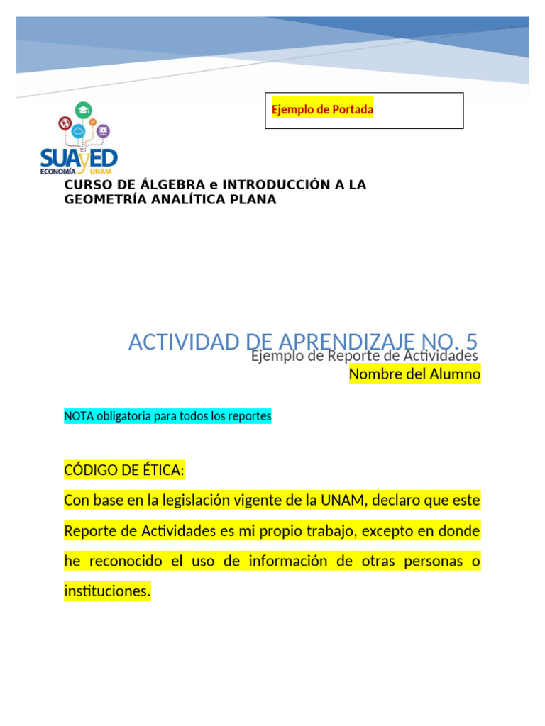Formato Original - AeIGAP MD - Ejemplo de Reporte de Actividades | PDF