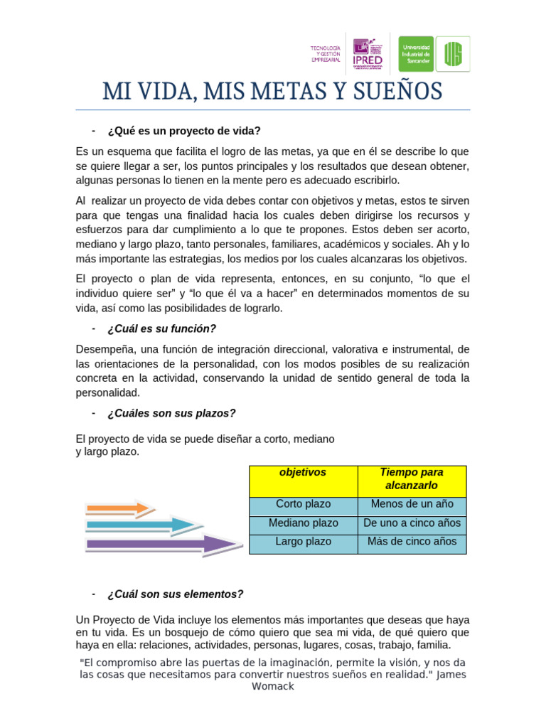 Mi Vida mis metas y mis sueños julio 2015 | PDF