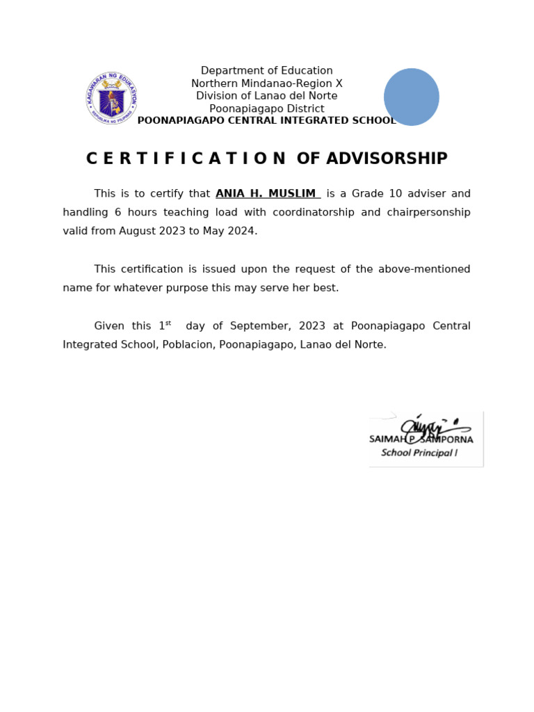 CErtificate-of-advisorship-1 | PDF